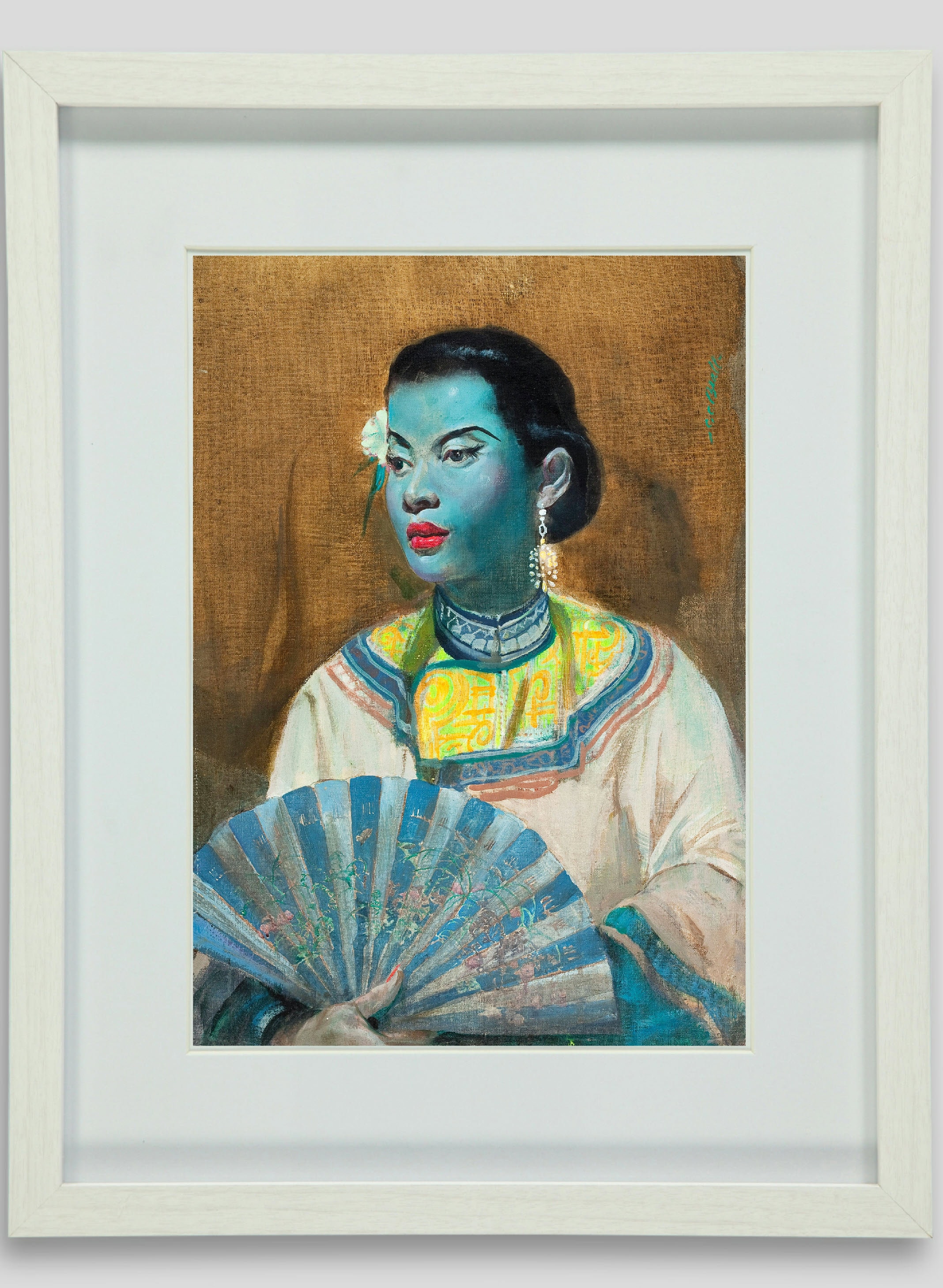 Cecil Beall Tretchikoff Era the Fan Set of 4 Prints PRINTABLE Art ...