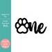 Dog Paw One Cake Topper SVG File First Birthday SVG, Dog Birthday Party ...