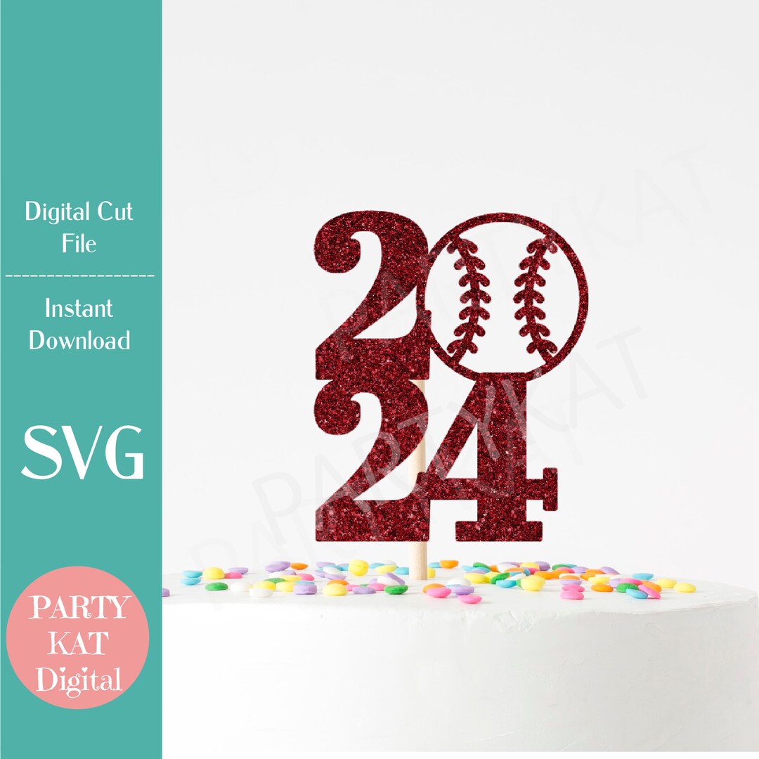 Class of 2024 Baseball Cake Topper SVG File Baseball SVG - Etsy Canada