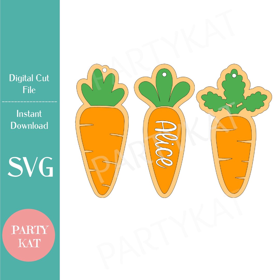 Carrot Basket Tag Svg, Easter Tags Svg, Carrot Tag Bundle Svg, Easter ...