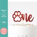 Dog Paw One Cake Topper SVG File - First Birthday SVG, Dog Birthday ...