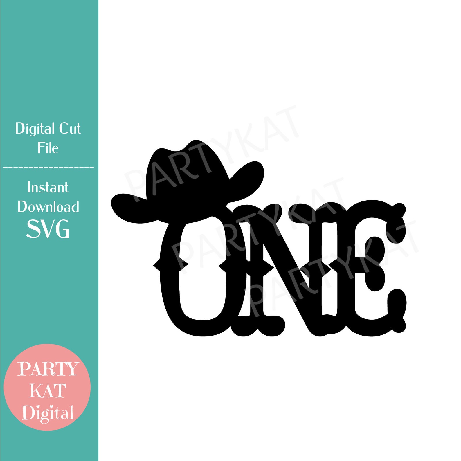 Cowboy One Cake Topper SVG File, Wester Cake Topper SVG, Cowgirl ...