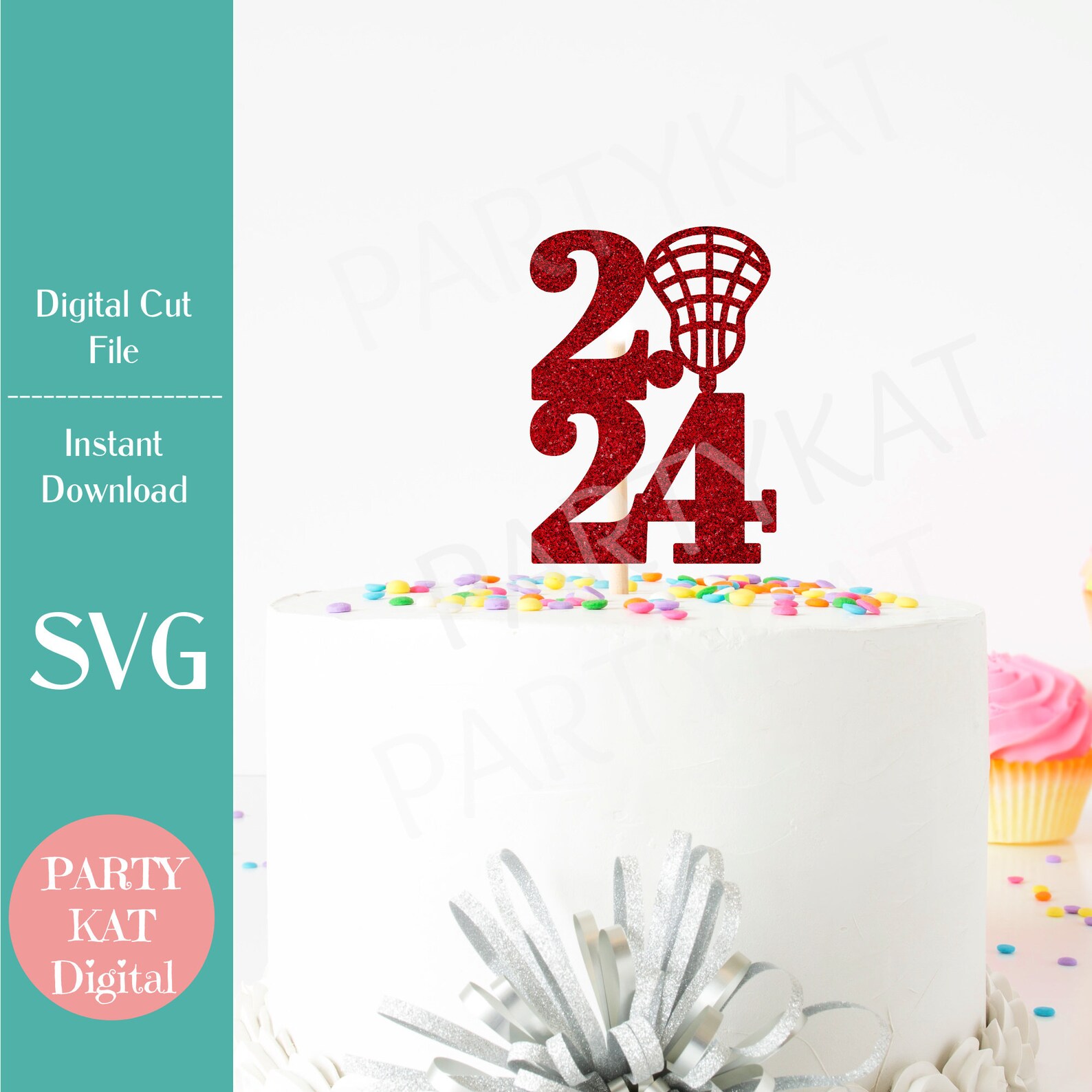 Class of 2024 Lacrosse Cake Topper SVG File, Lacrosse SVG, College ...