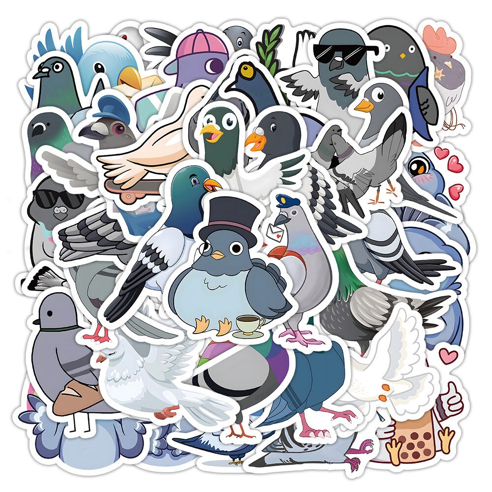 Cute Doves Stickers Pack Kids Gift Birds Pigeons Stickers - Etsy