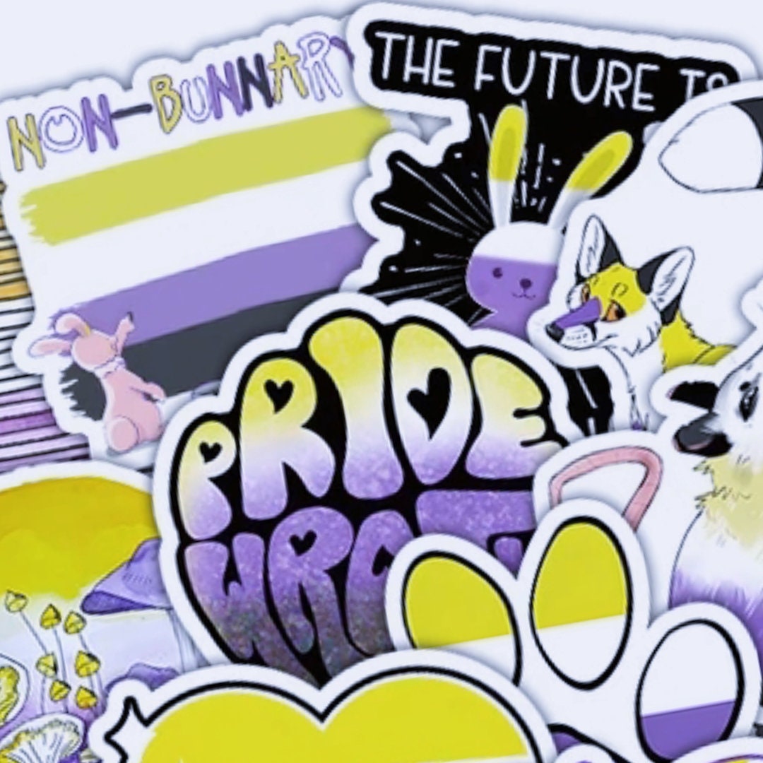 Non Binary Pride Stickers Pack PRIDE Love Stickers Set They/them Laptop ...