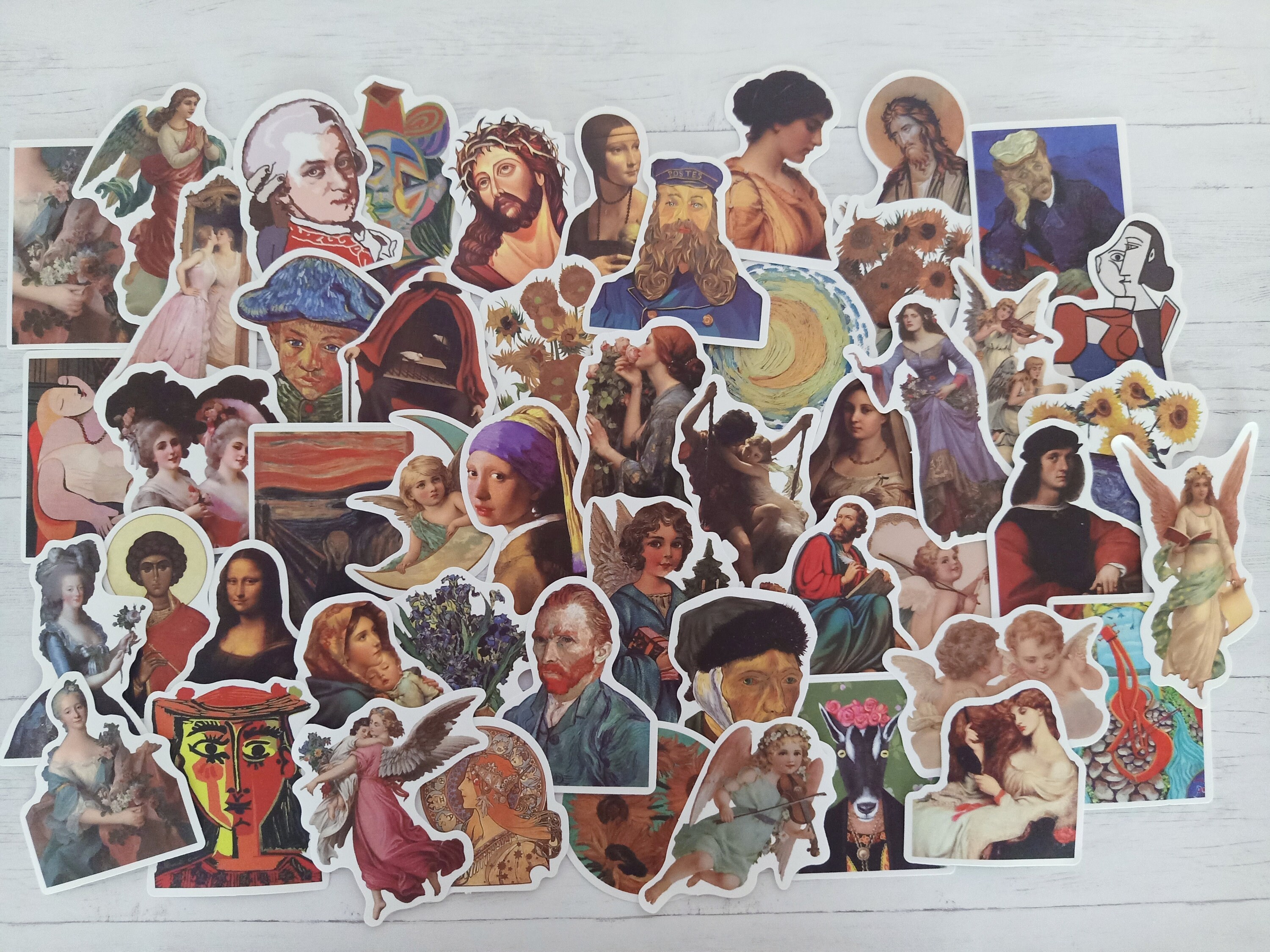 Famous Paintings Stickers, Famous Art and Paintings Vinyl Sticker Pack ...