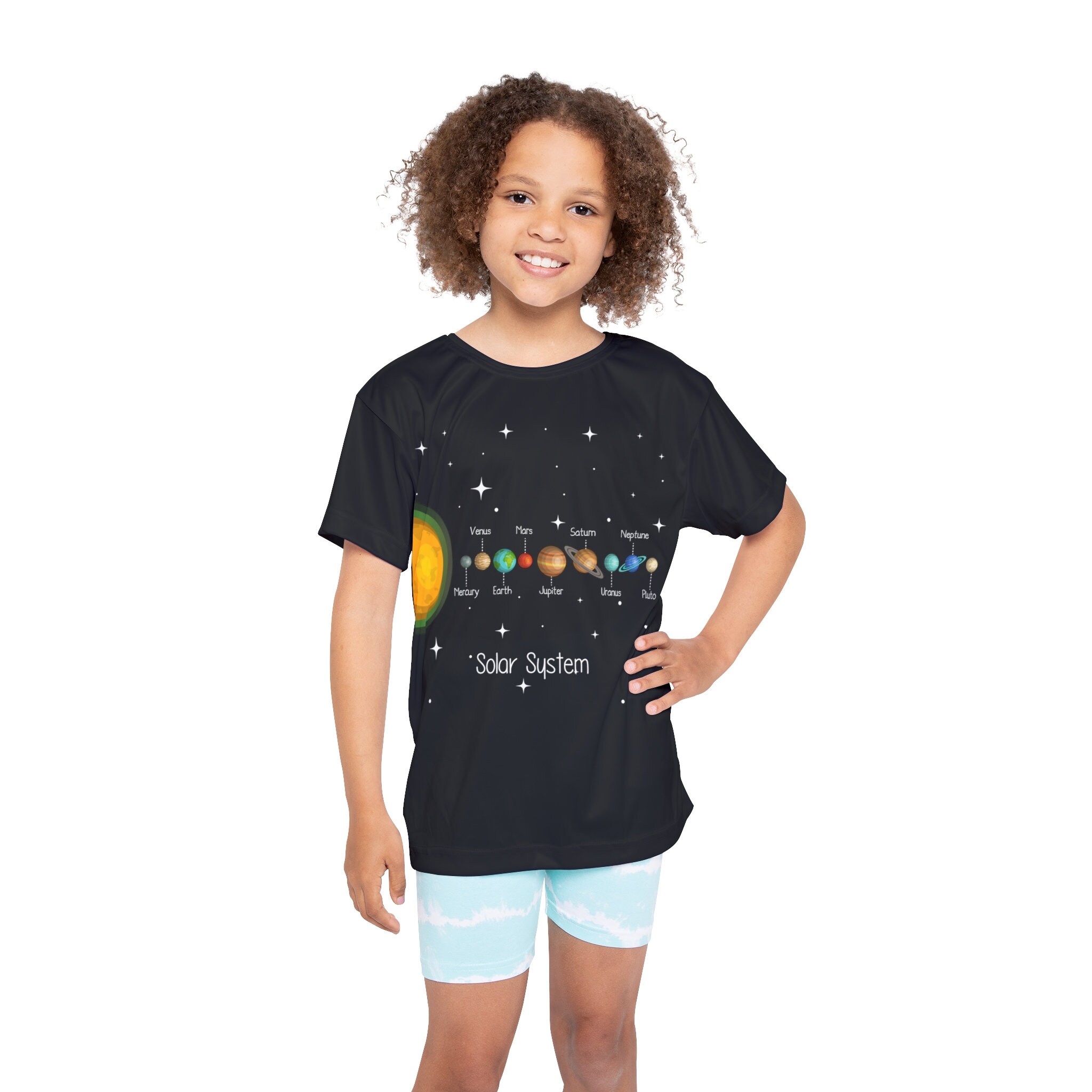 Solar System Planets Kids Jersey AOP Space Shirt Birthday - Etsy