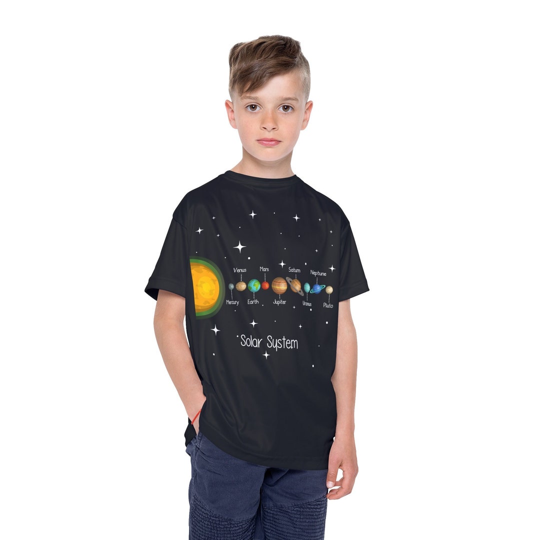 Solar System Planets Kids Jersey AOP Space Shirt Birthday - Etsy