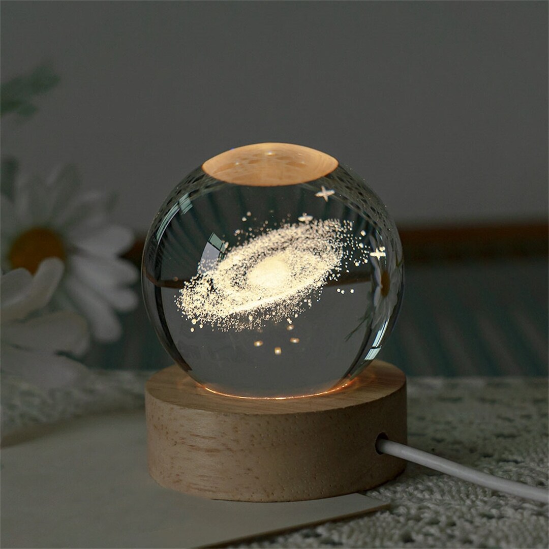 Custom Milky Way Night Light, Astronomy Nebula Night Lamp, Crystal Ball ...