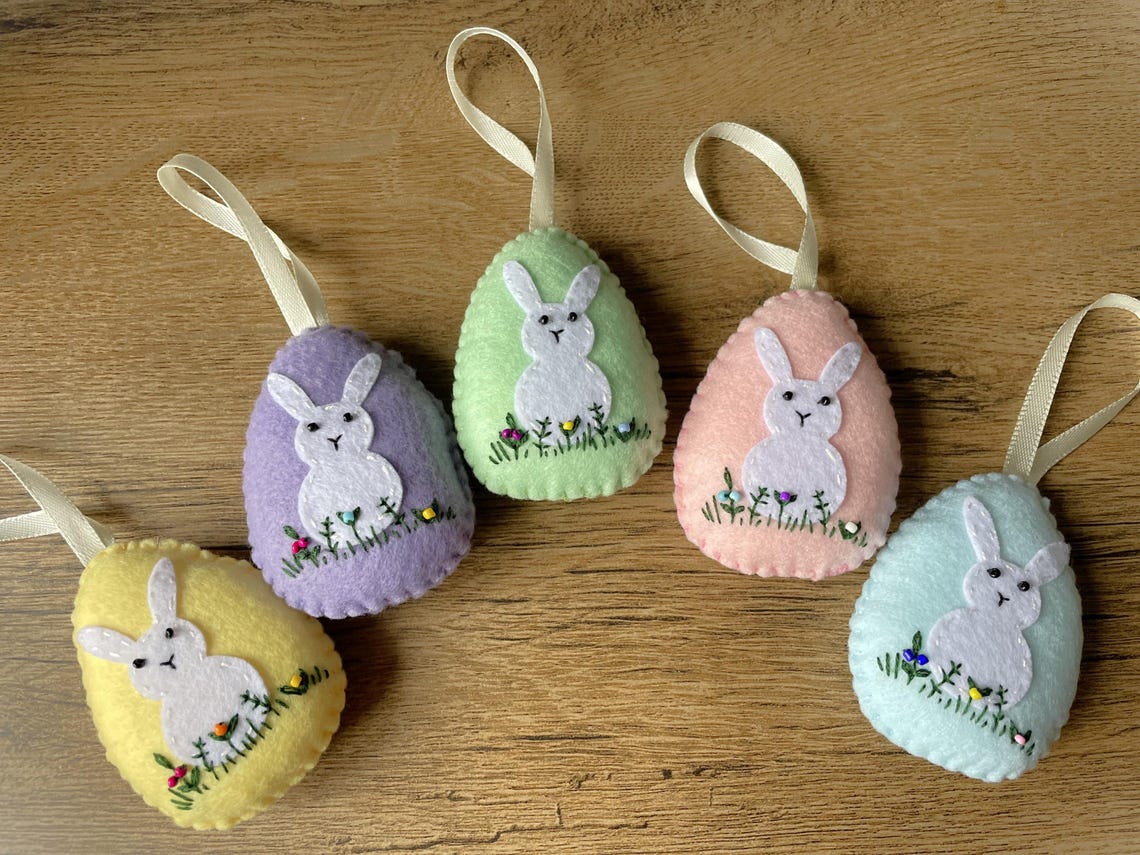 Handmade Felt Easter Decorations, Easter Tree Hanging Ornaments, Gift ...