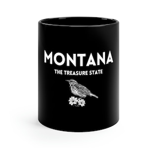 Montana Mug, Montana State Coffee Cup, Montana Pride Cup, 11oz Black ...