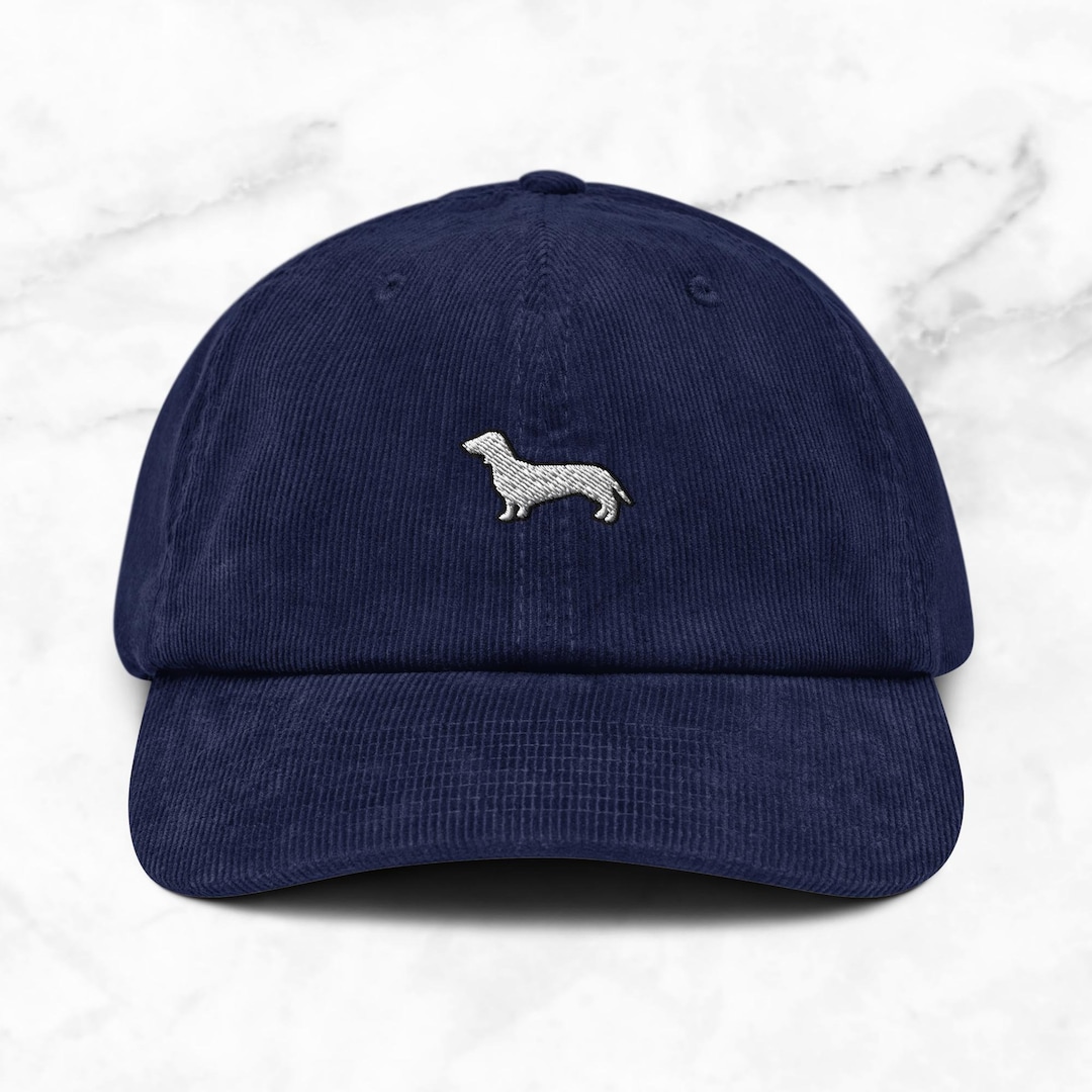Dachshund Cap, Sausage Dog Cap, Corduroy Cap, Dachshund Embroidered Hat ...
