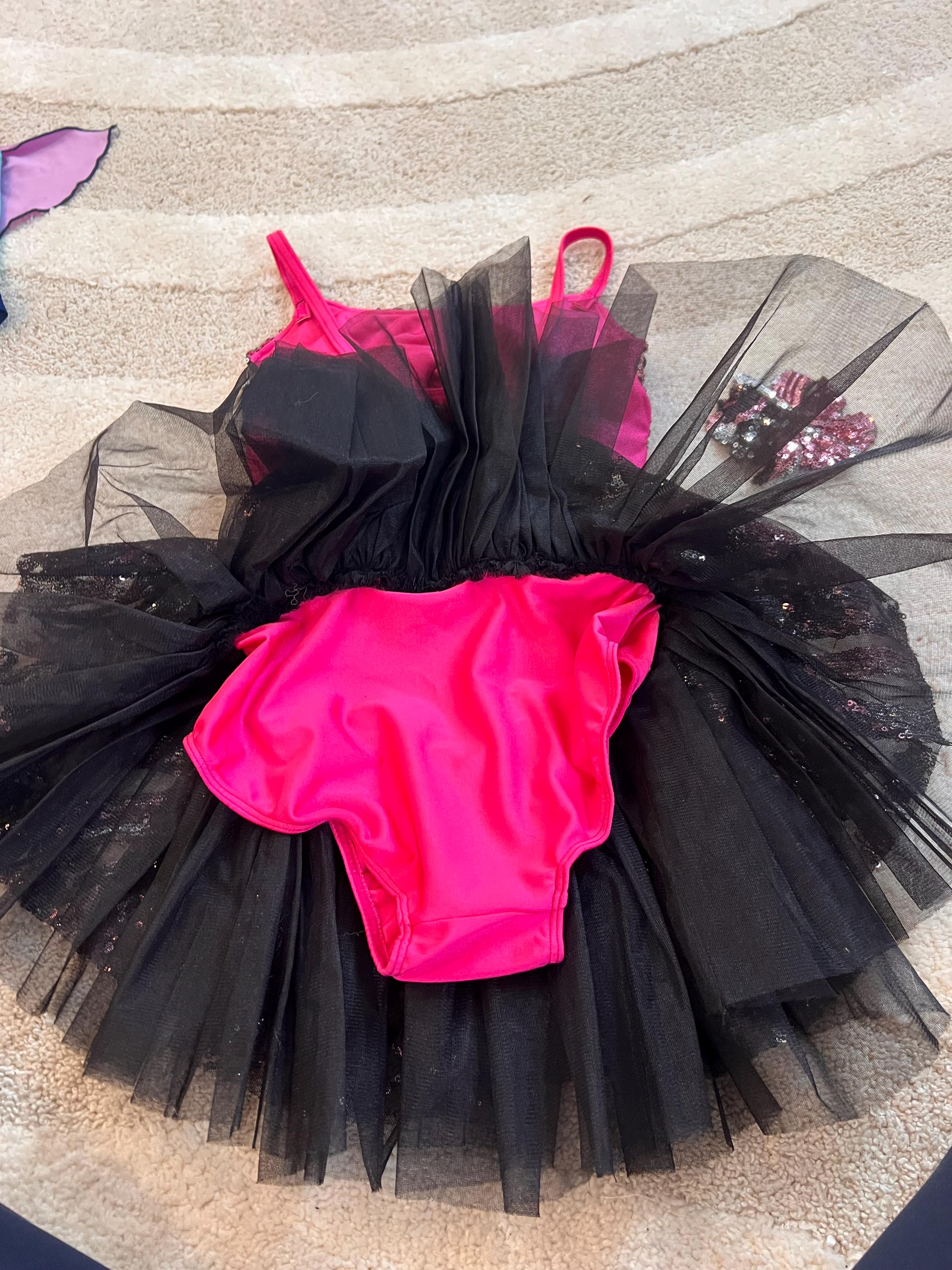 Glamour LC Dance Solo Costume so Cute Pink and Black One Piece W ...