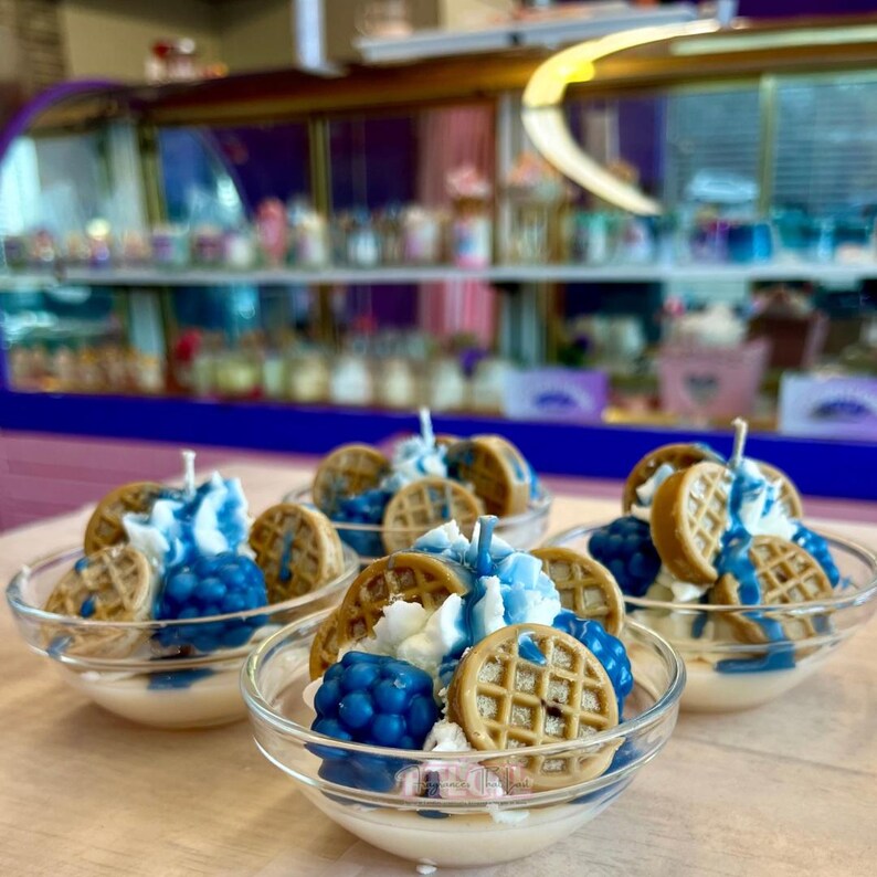 Mini Blueberry Waffles Candle - Etsy