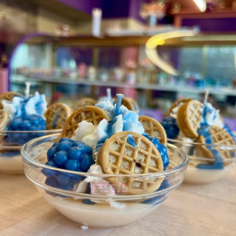 Mini Blueberry Waffles Candle - Etsy