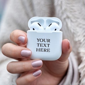 4er Set Personalized Adhesive Texts for Airpods & Devices – Stylish and ...