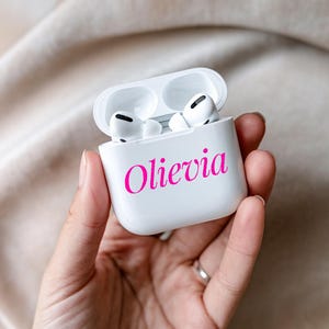 4er Set Personalized Adhesive Texts for Airpods & Devices – Stylish and ...