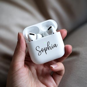 4er Set Personalized Adhesive Texts for Airpods & Devices – Stylish and ...
