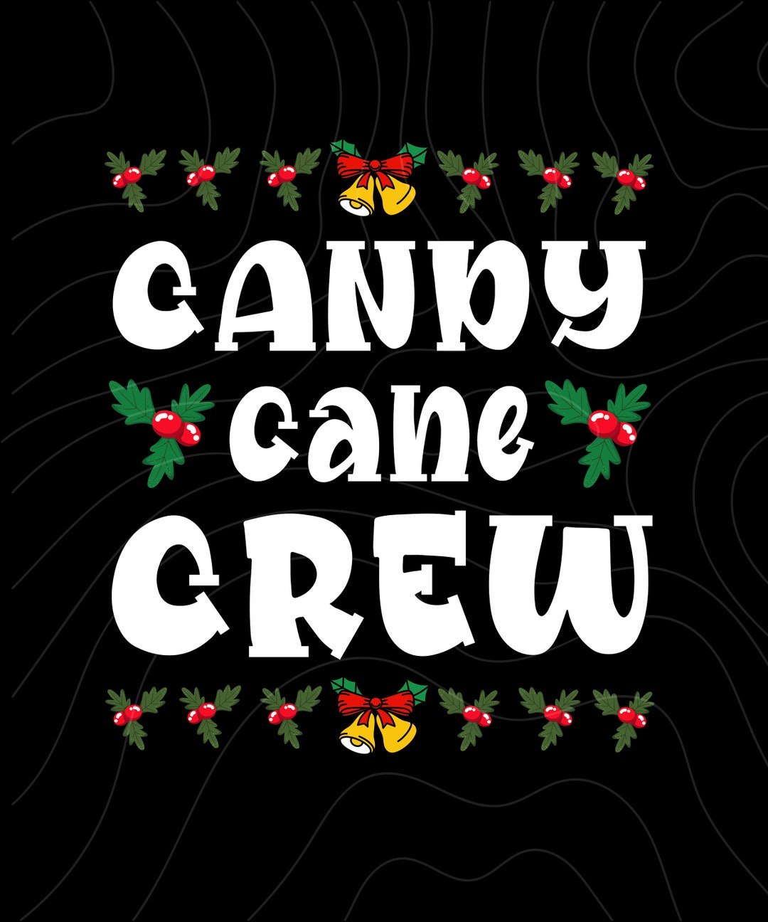 Candy Cane Crew SVG PNG, Retro Christmas Svg, Candy Cane Svg, Kids ...
