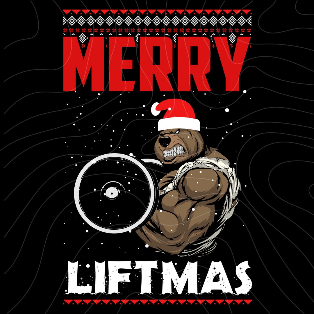 Merry Liftmas Ugly Christmas Sweater Svg Png,funny Fitness Workout ...