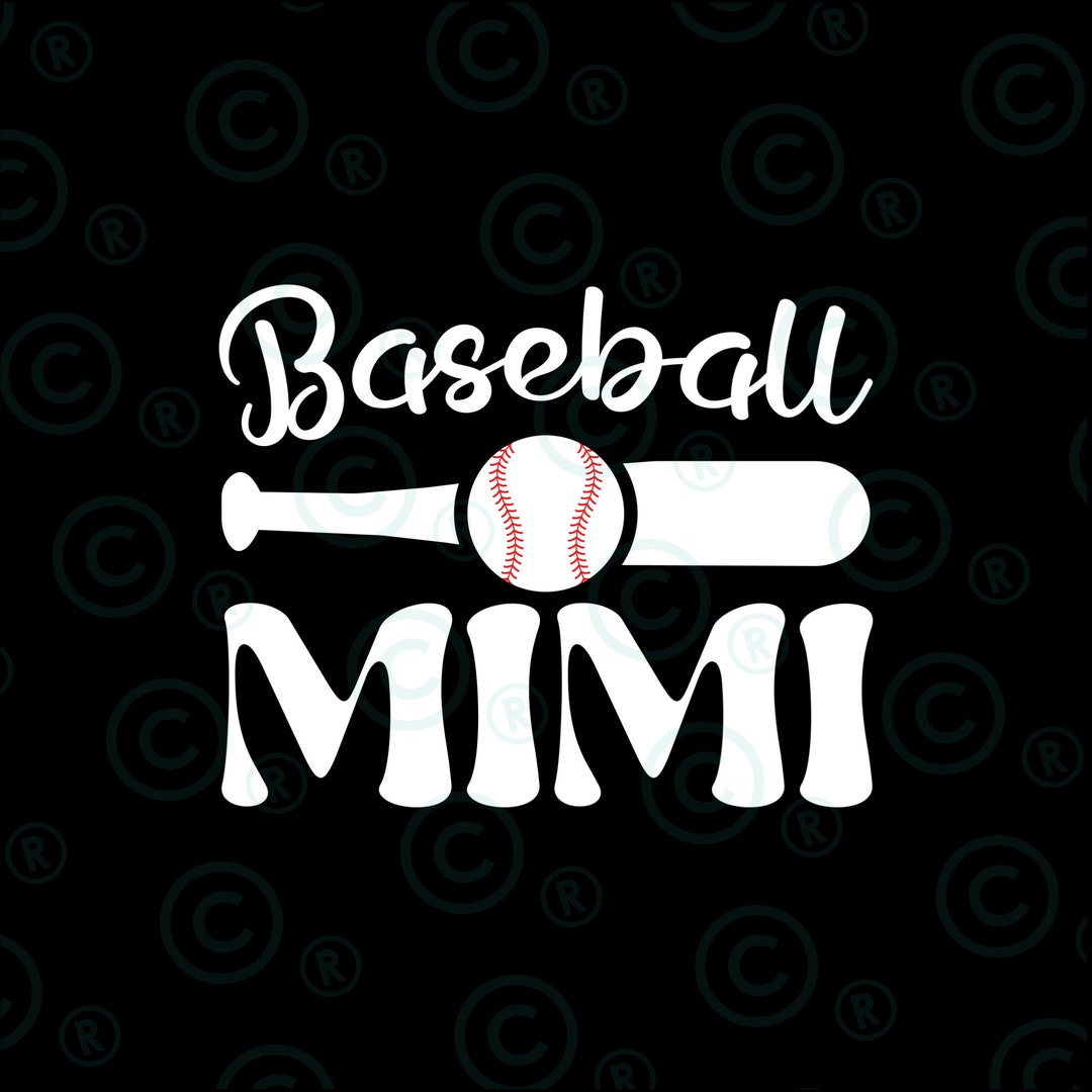 Baseball Mimi PNG Image, Baseball Grandma Black Design, Sublimation ...