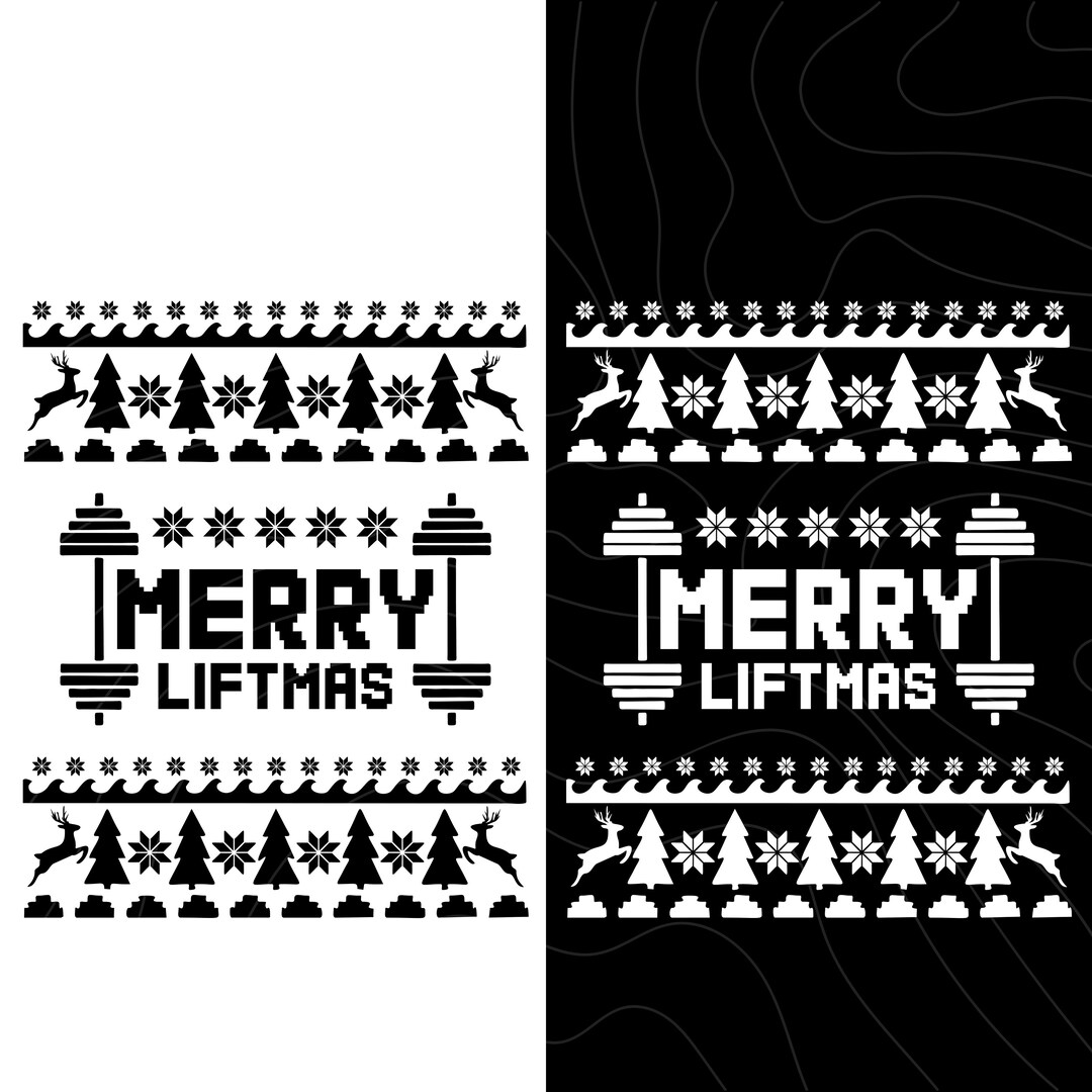Merry Liftmas Ugly Christmas Sweater Svg Png,funny Fitness Workout ...