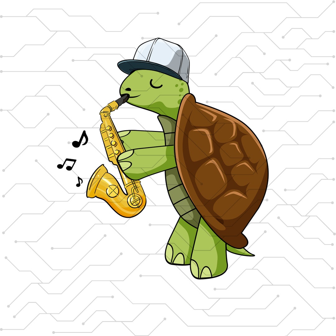 Turtle Playing the Saxophone Png Svg,intelligent People Png Svg ...