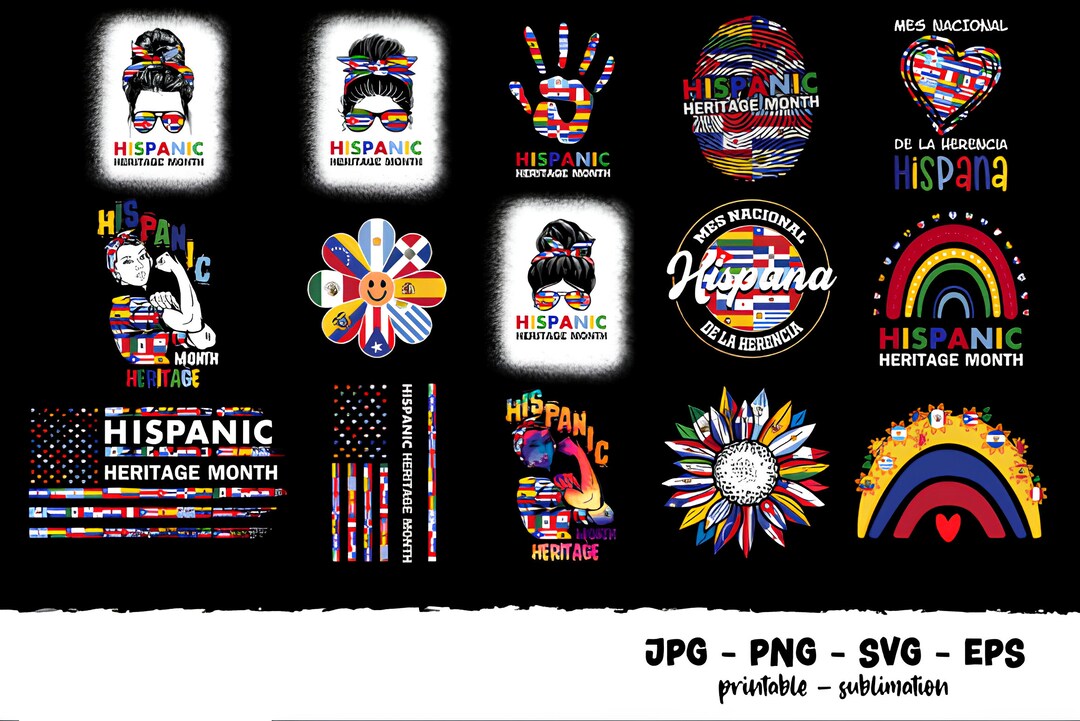 23 National Hispanic Heritage Month PNG SVG JPG -celebrate Culture ...
