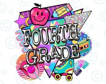 4th Grade Png, Fourth Grade Png, First Day of School, Back to School ...