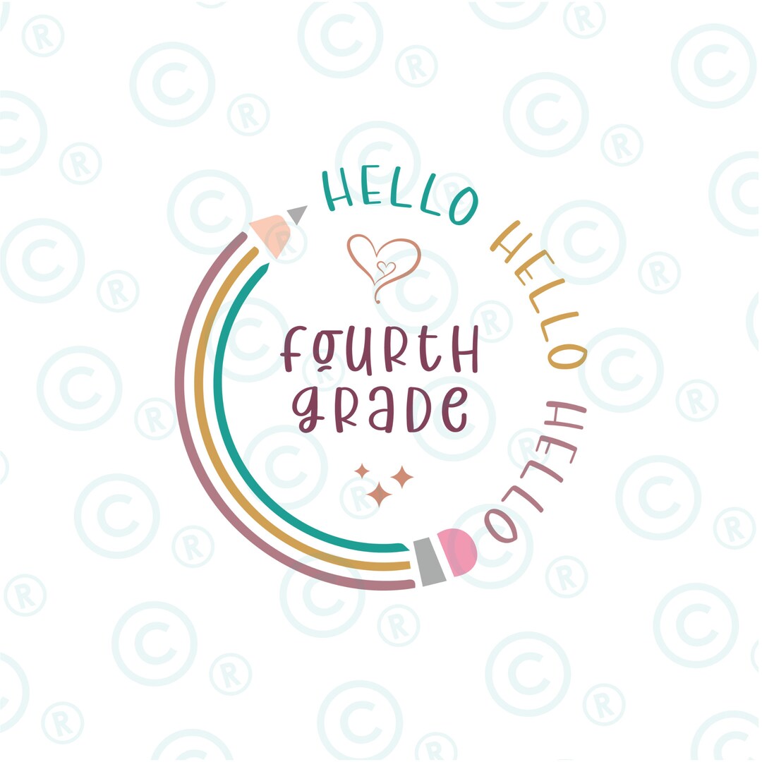 Hello Fourth Grade Svg Png, Retro Back to School Svg Png, Back to ...