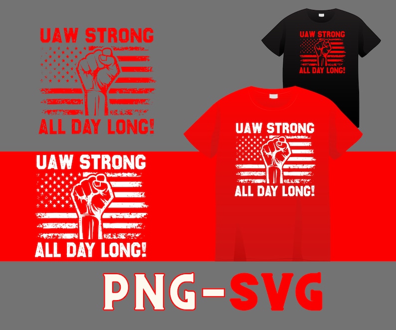 UAW Strike USA Flag SVG - Labor Union Protest Digital Download,uaw ...