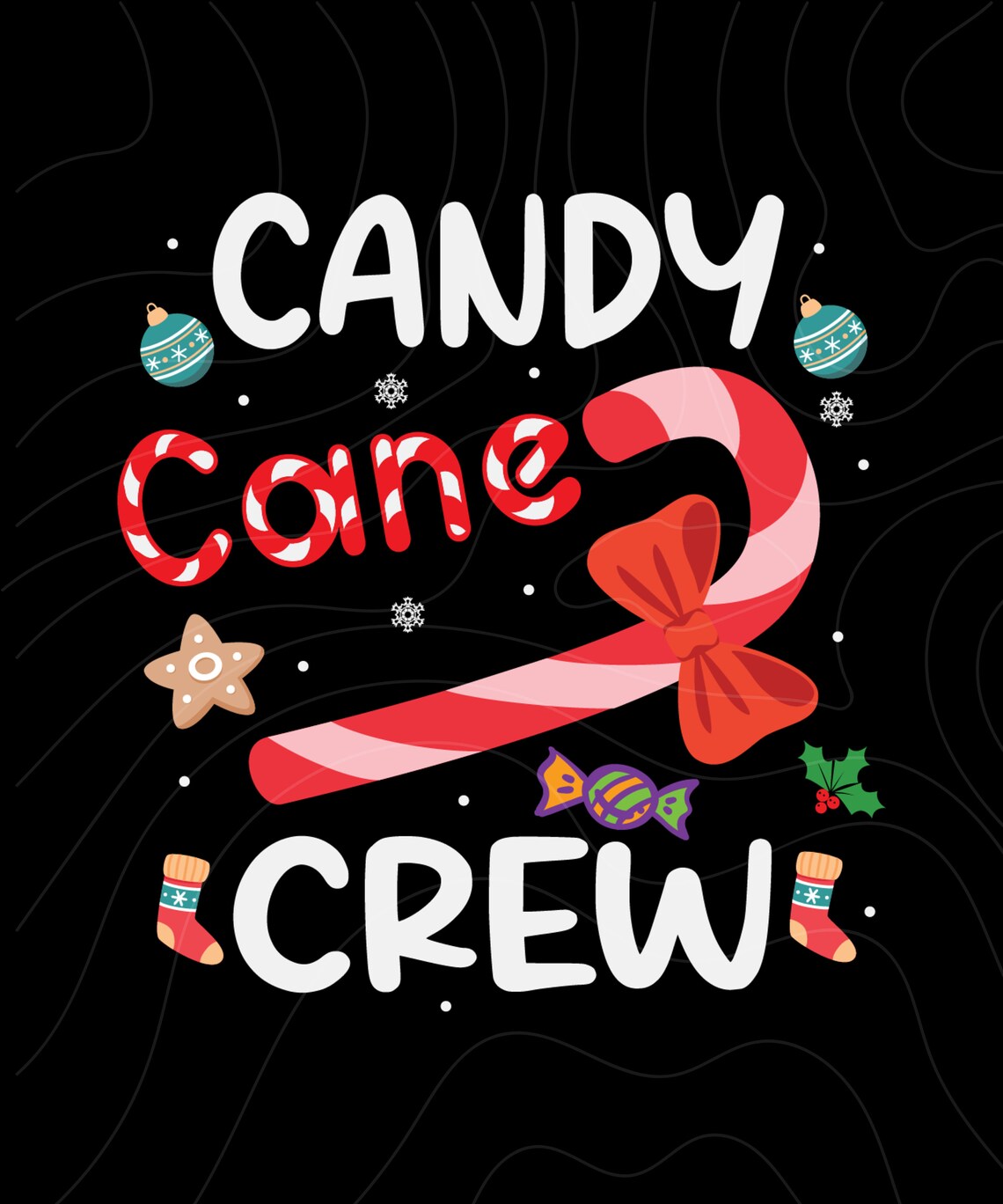 Candy Cane Crew SVG PNG, Retro Christmas Svg, Candy Cane Svg, Kids ...