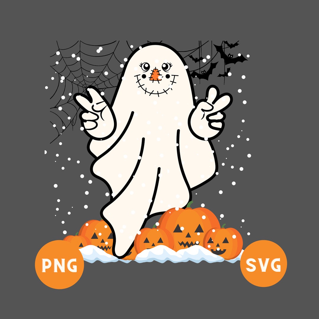 Adorable Scarecrow Ghosts, SVG and PNG ,cute Ghostos Scarecrow Face SVG ...