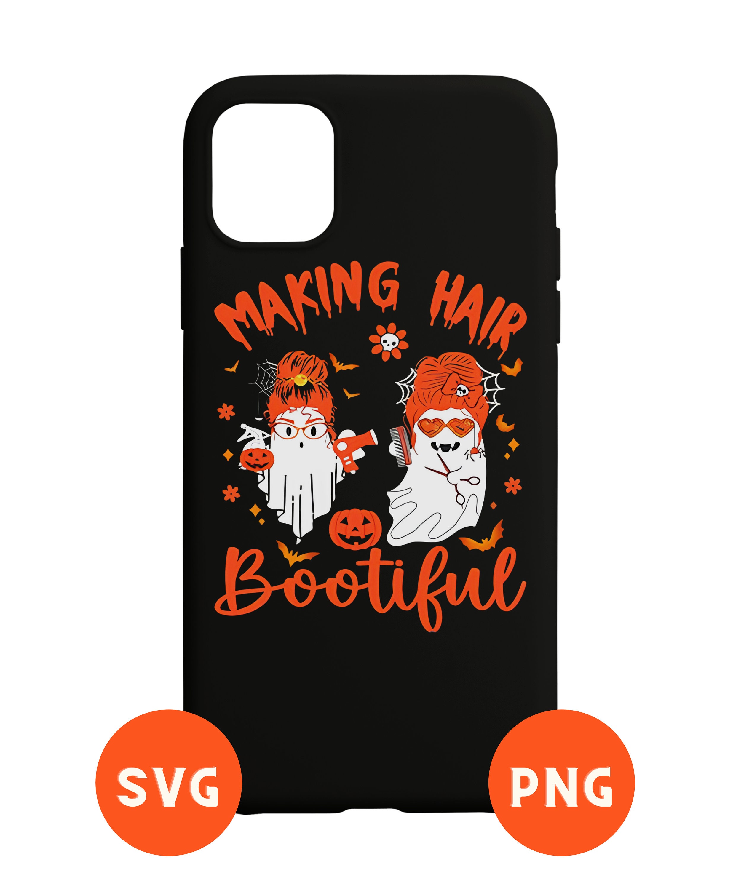 Making Hair Bootiful Funny Messy Bun Png Svg ,ghost Hairdresser,making ...