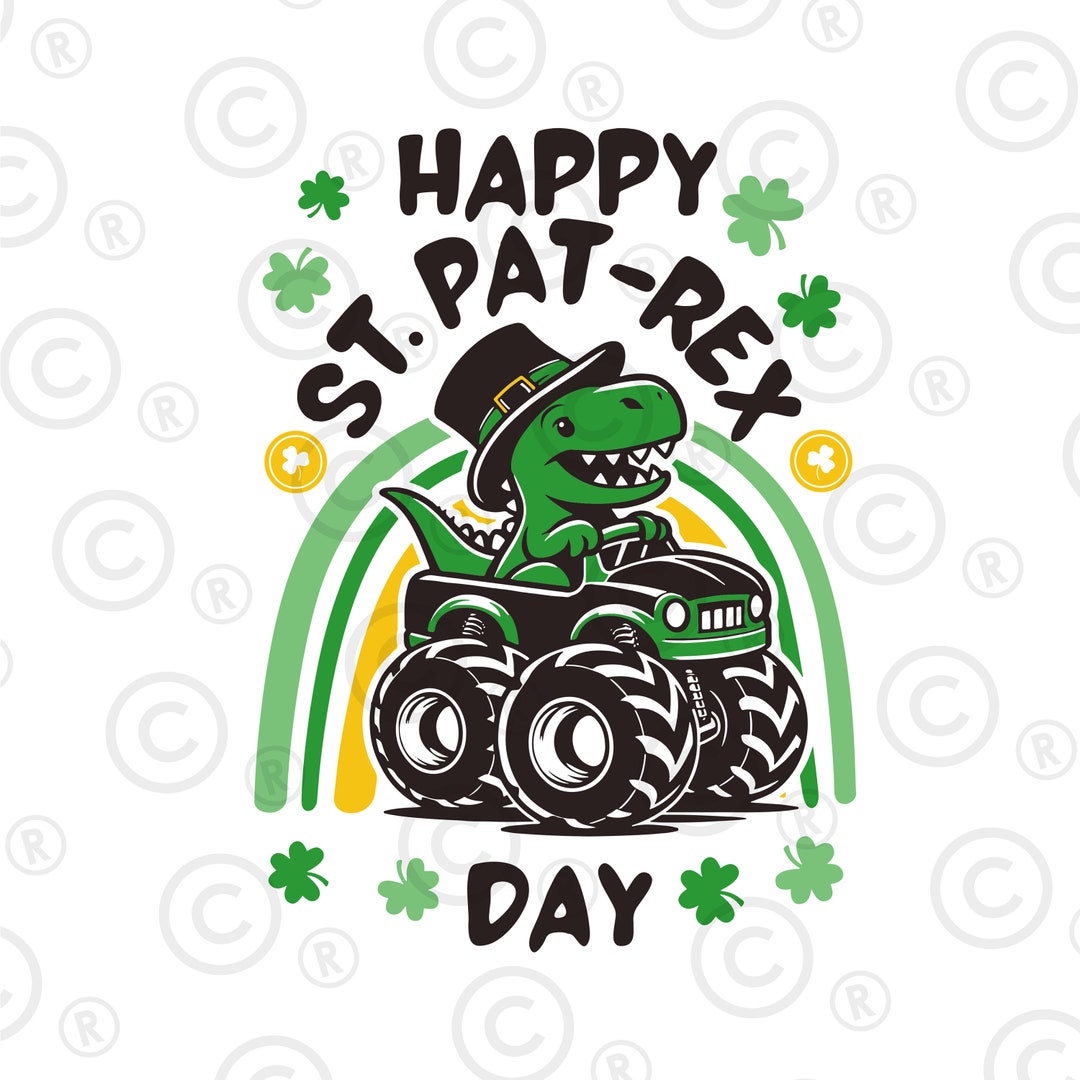 Happy St. Pat-rex Day Digital Download | Kid's St. Patrick's Day Shirt ...