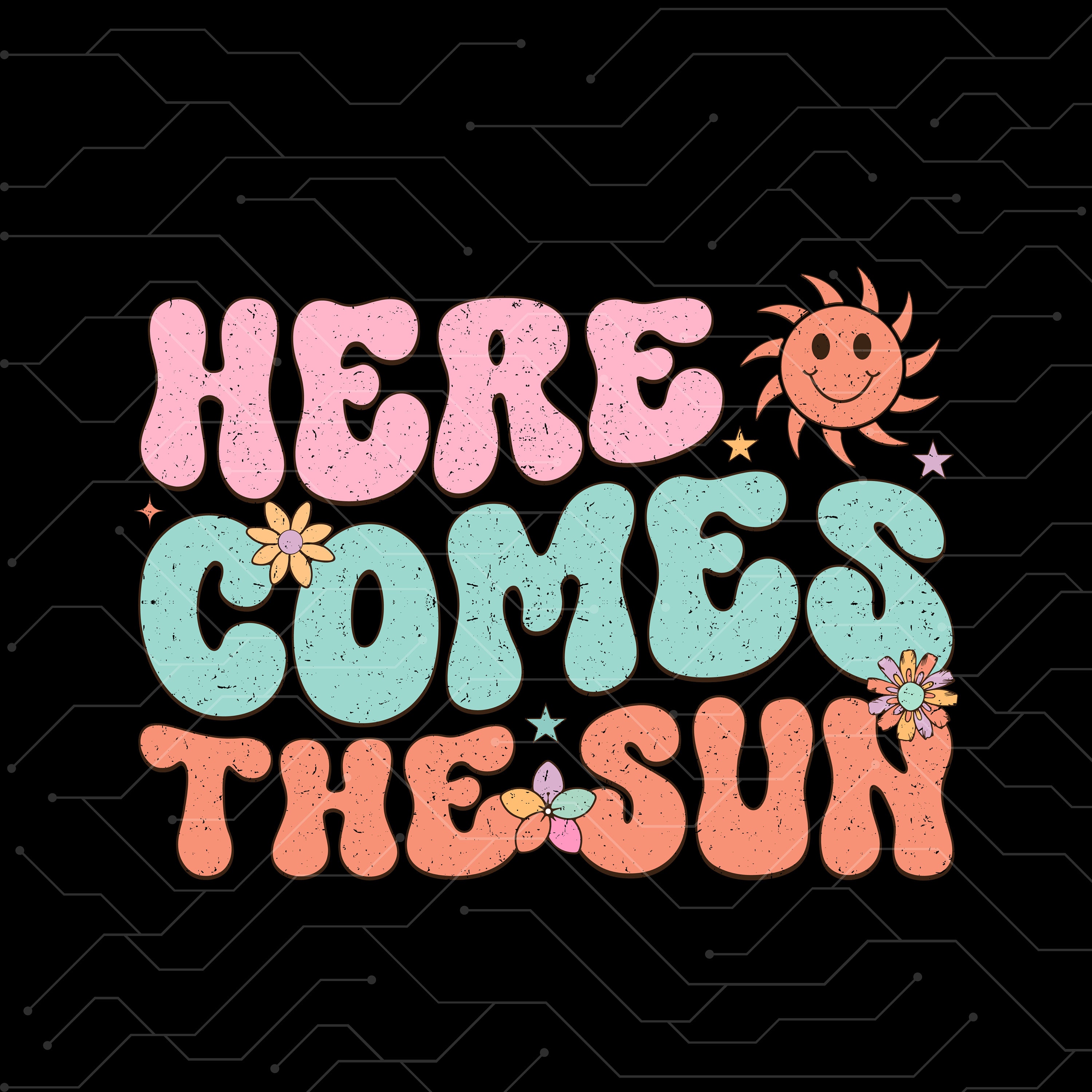 Here Comes the Sun Png Summer Png Retro Summer Shirt Summer - Etsy
