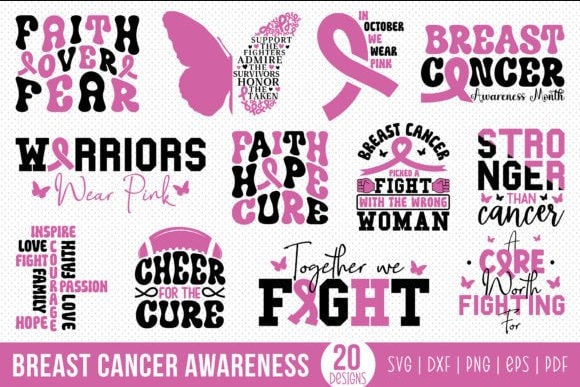 We Wear Pink Svg PNG Dxf EPS - Breast Cancer Awareness Digital Download ...