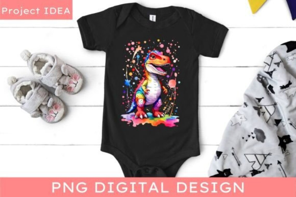 Rainbow Polka Dot T Rex PNG, Boys Dinosaur Funny Cartoon Kids, Teacher ...