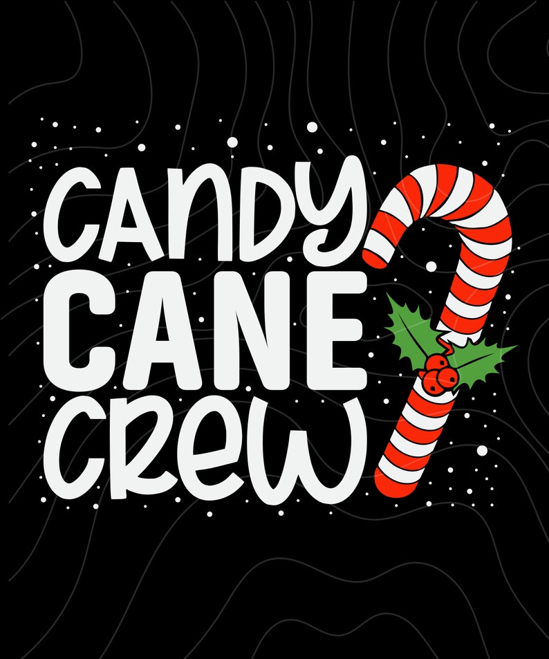 Candy Cane Crew SVG PNG, Retro Christmas Svg, Candy Cane Svg, Kids ...