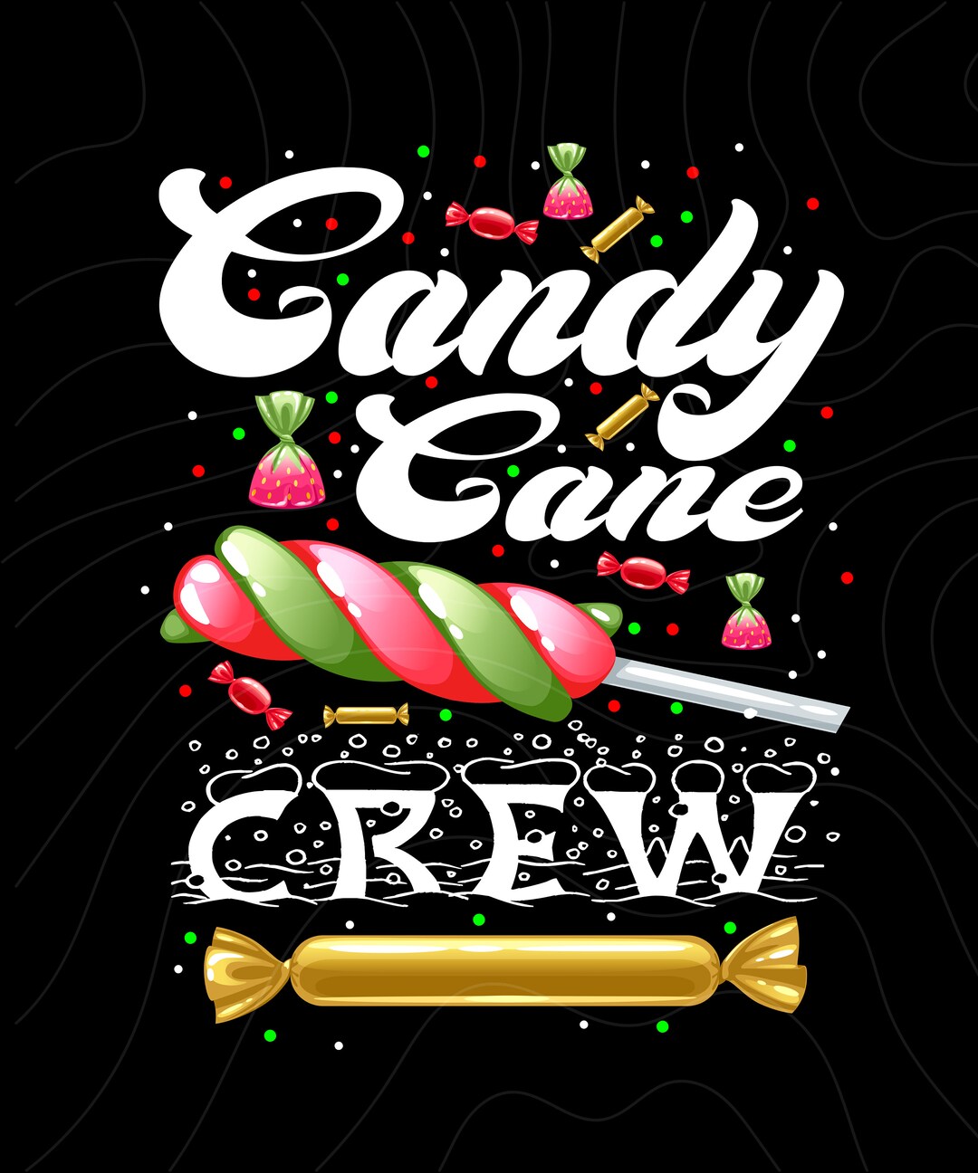 Candy Cane Crew SVG PNG, Retro Christmas Svg, Candy Cane Svg, Kids ...