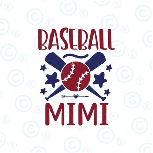 Baseball Mimi PNG Image, Baseball Grandma Black Design, Sublimation ...