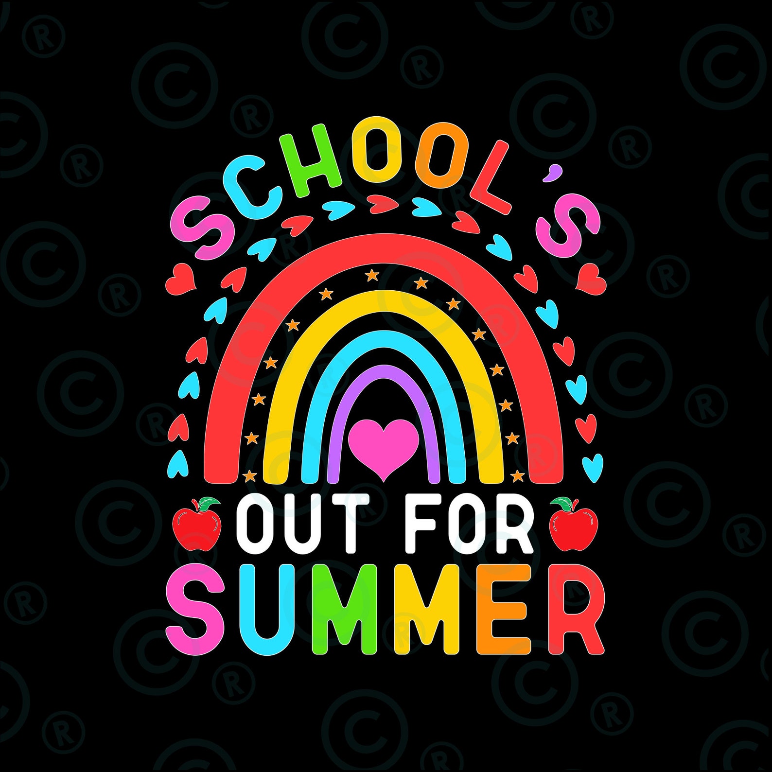 School's Out for Summer Colored Svg Png Break Svg Png Schools Out Svg ...