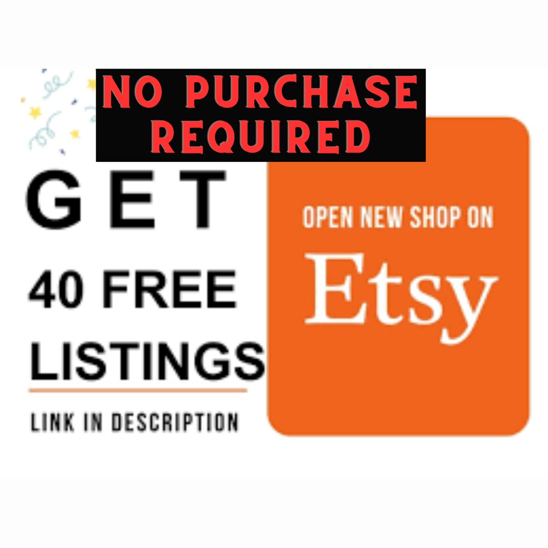Etsy Free Listings 40 Product Free 40 Listing Credit Get Free Listing ...