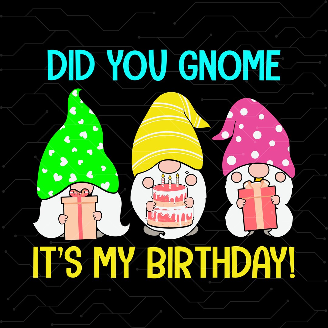Did You Gnome It's My Birthday SVG, Gnome SVG, Gnome Shirt, Gnome ...