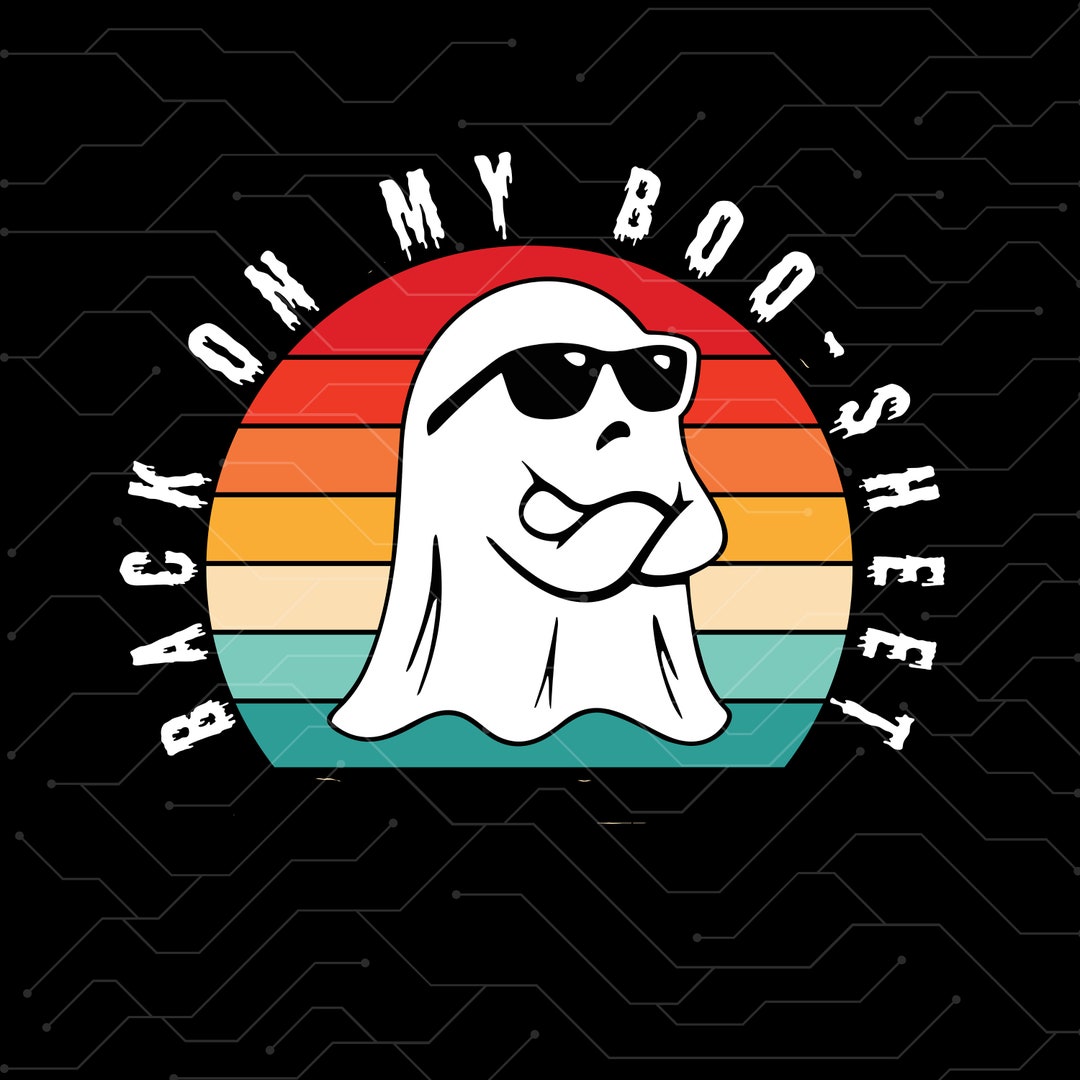 Back on My Boo-shit Png ,funny Ghost Wearing Glasses Halloween, Boo ...
