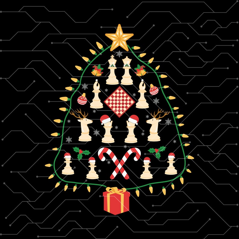 Chess Tree Ornament PNG, Holiday Chess Piece PNG, Festive Chess Decor Png, Christmas Chess Gift ...