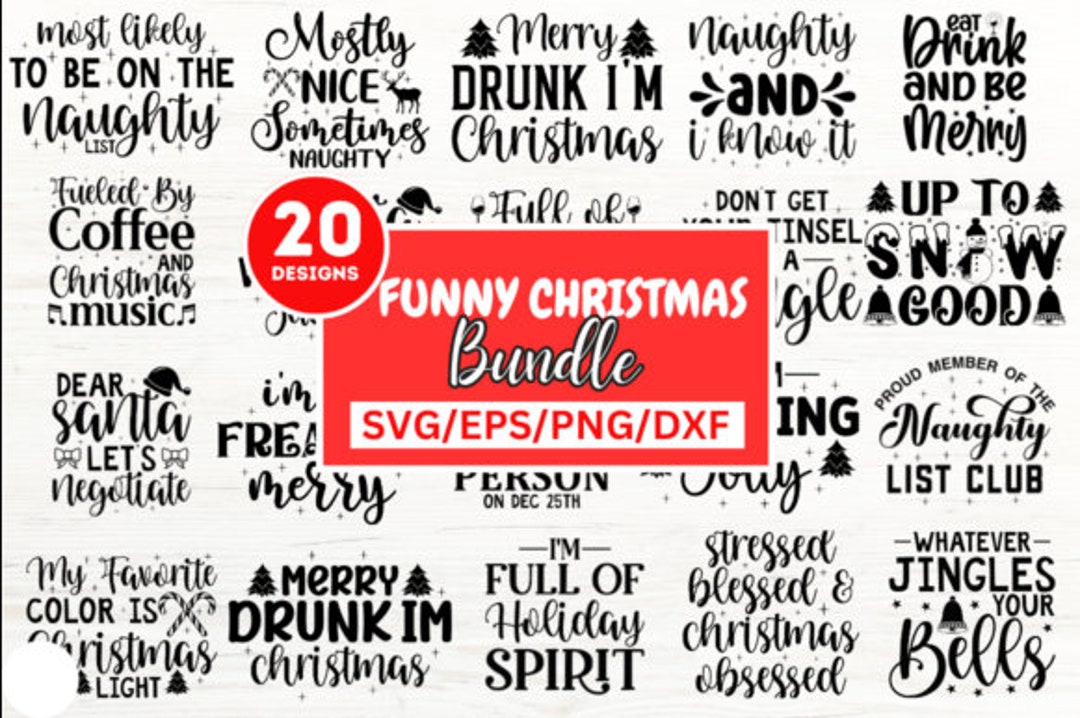 Funny Christmas SVG Bundle, Naughty Svg, Adult Christmas SVG, Winter ...