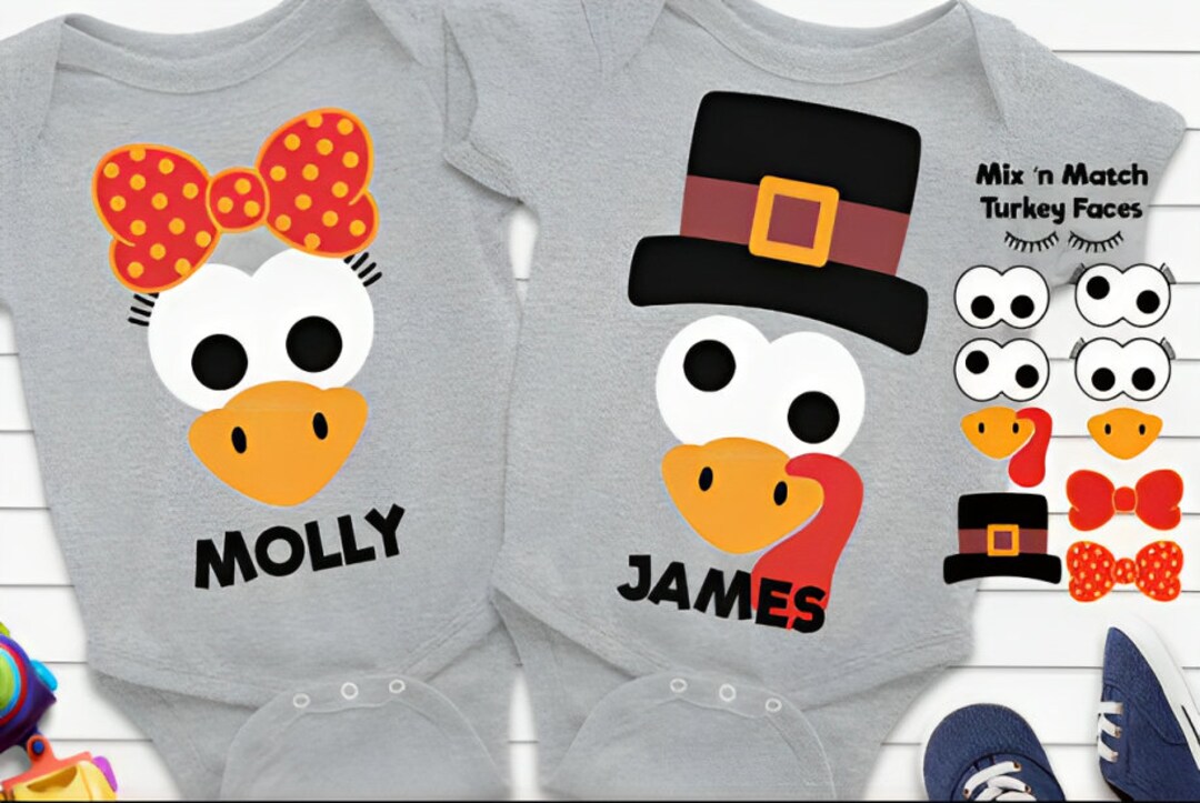 Turkey Face SVG Kids , Turkey Trot Baby SVG, Gobble SVG, Thanksgiving ...