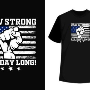 UAW Strike USA Flag Png- Labor Union Protest Digital Download Png,uaw ...