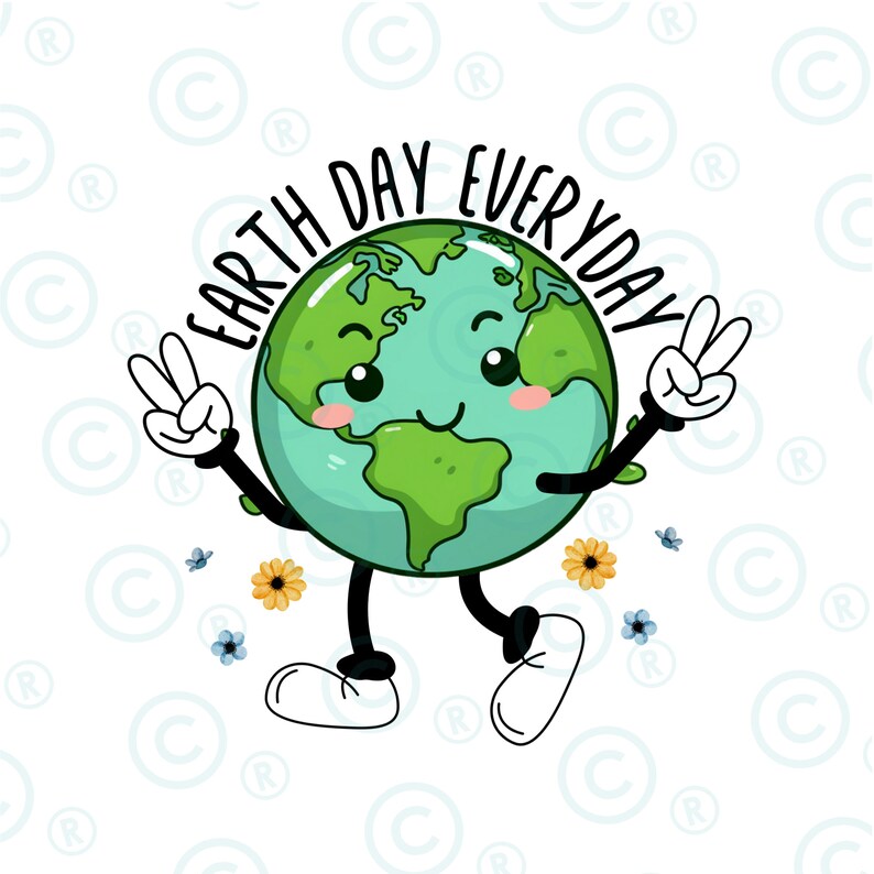 Earth Day is Everyday PNG Plus Additional File Types - Instant Download ...
